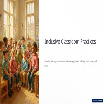 The inclusive and multicultural classroom | PPTX