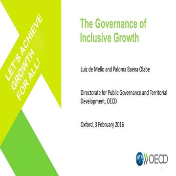 The Governance of Inclusive Growth - OECD | PDF
