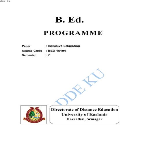 Inclusive Education Bed 1st sem dde .pdf