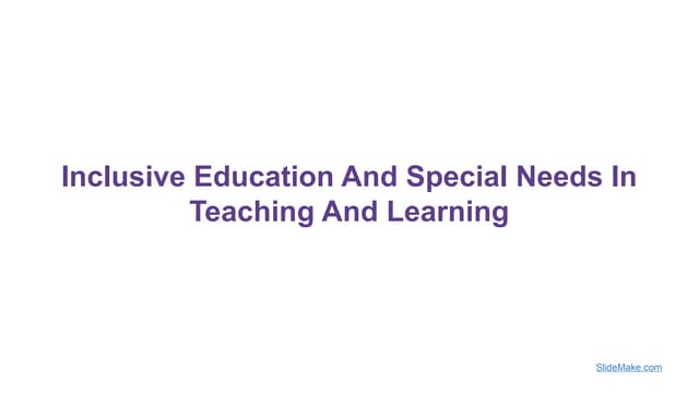Inclusive education ppt | PPTX
