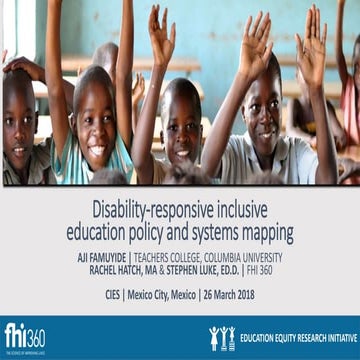 Disability-responsive inclusive education policy and systems mapping | PPT