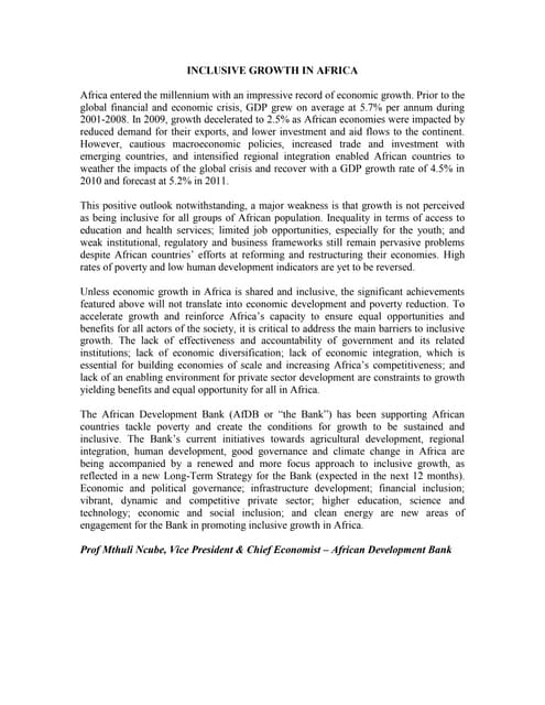 Development in Africa to meet the SDG's | PPT