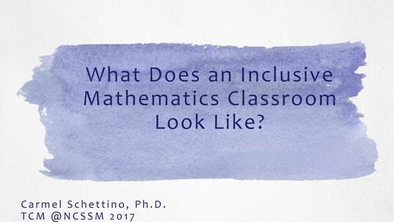 What Does an Inclusive Math Classroom Look Like? | PPT