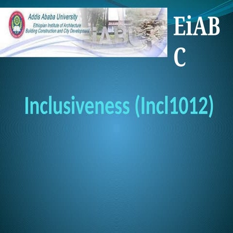 inclusiveness people with disabilities and impairement | PPT