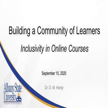 Inclusivity in Online Courses | PPTX