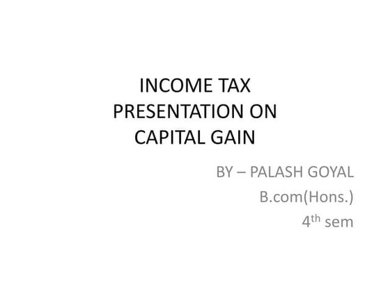 Capital gain | PPT