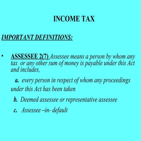 Income Tax | PPT