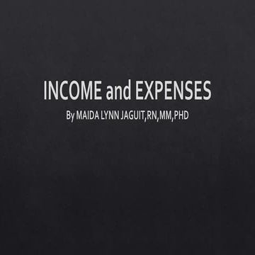 Income and expenses | PPTX
