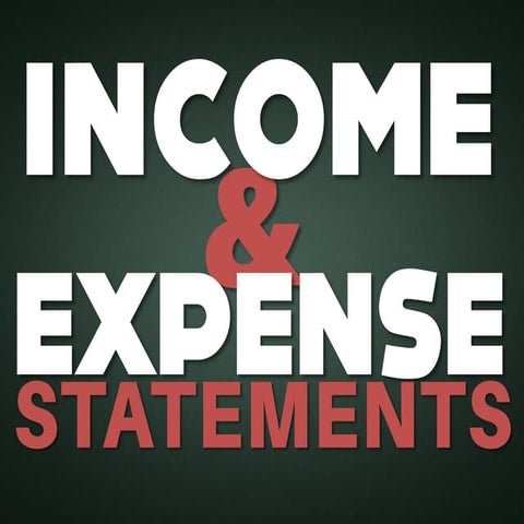Income and Expense Statement | PDF