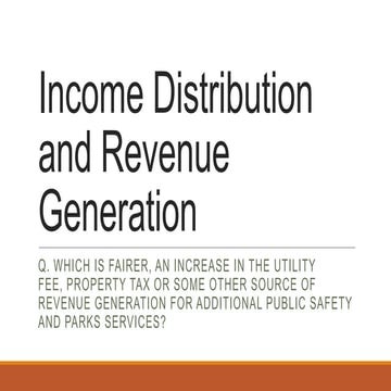 Income distribution and revenue generation | PPT
