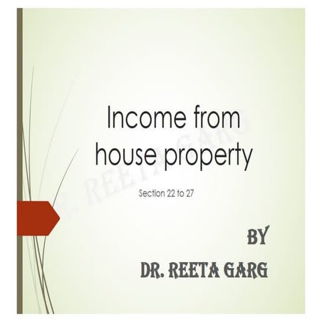 Income from house property | PDF