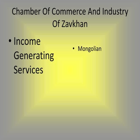 Income generating services | PPTX