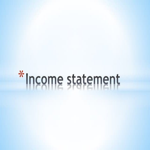 Income statement | PPTX