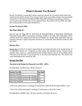 Income tax filing of return | PPT