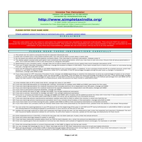 1 Income Tax Chart Fy 09 10 | XLS