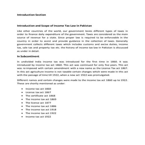 Income tax law | PDF