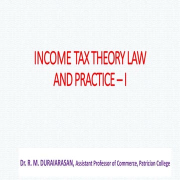 Income tax law & practice | PPTX