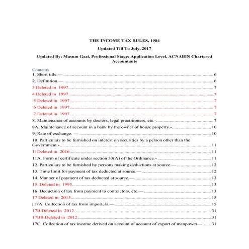 Income Tax Rules 1984 | PDF