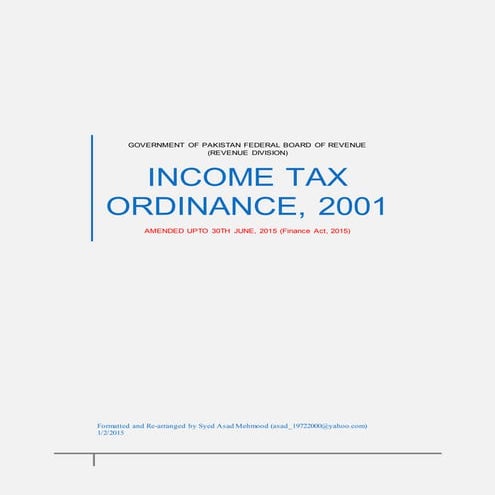 Income tax ordinance (updated 01.07.15) open | DOCX