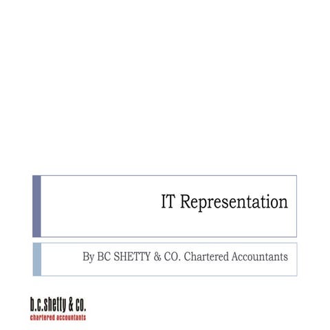 Income tax representation | PPTX