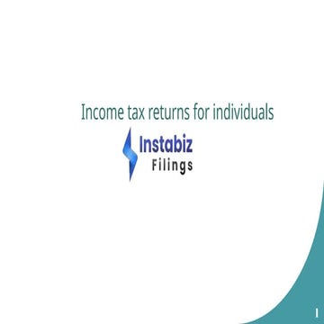 Easy Guide to Individual Income Tax Returns | PPTX