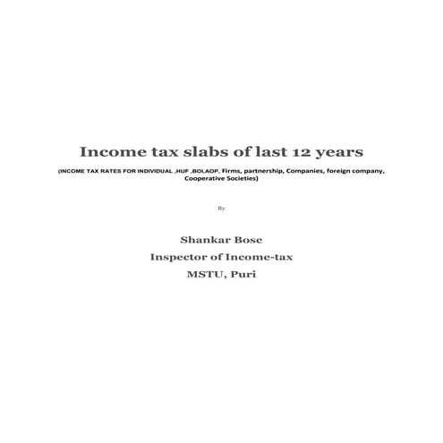 Income tax slab | DOCX
