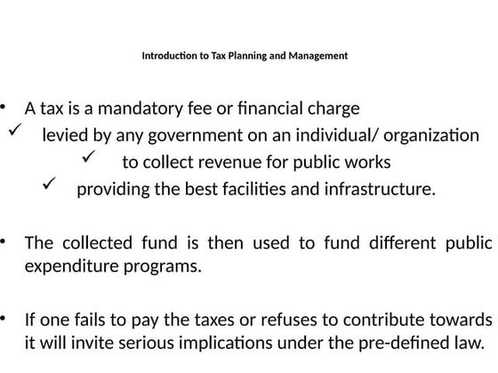 Income tax introduction and basic concepts | PPTX