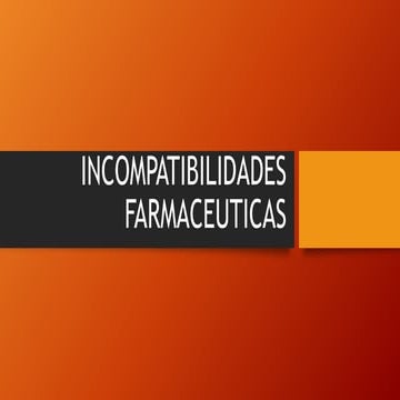 Incompatibilidades 15 | PPTX