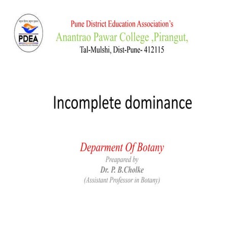 Incomplete dominance | PPTX