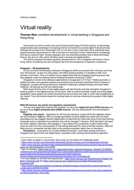 MAS 610 Reporting Challenges & a Future Roadmap for Singapore’s Banks ...