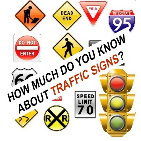traffic signs vocabulary esl | PPT
