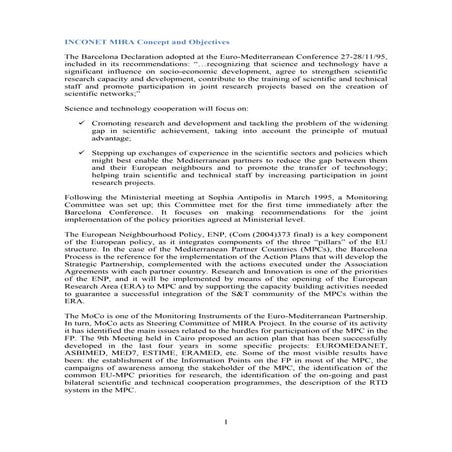 Inconet mira concept and objectives | PDF