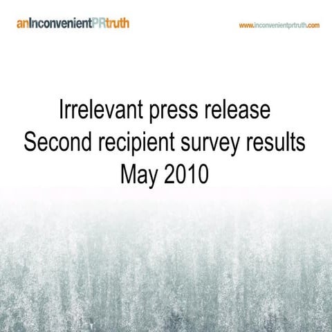 Inconvenient pr truth 2nd survey graphs | PDF