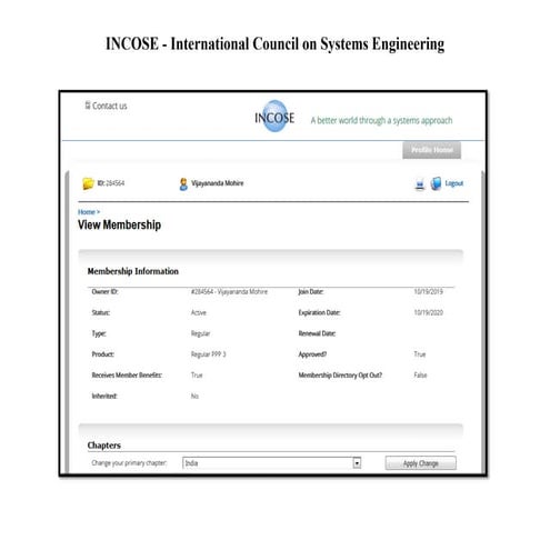 INCOSE membership | PPT