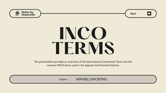 Incoterms | PPTX