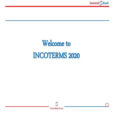 INCO Terms 2020: Unit 4 | PPTX