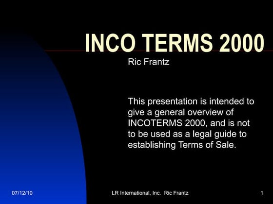 Incoterms2020 Presentation in english | PDF | Commercial Trucks | Auto ...
