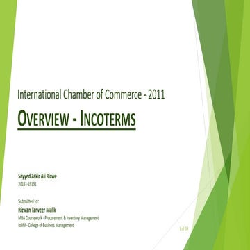 Overview on International Commercial Terms | PPTX