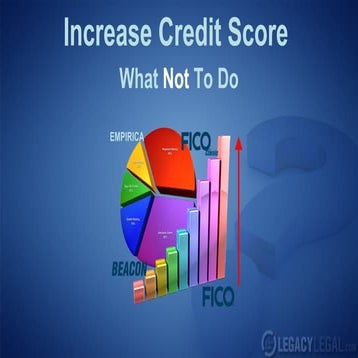 Increase Credit Score - What Not To Do | PPT