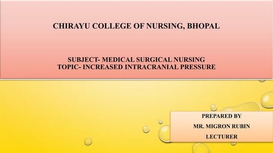Increased Intracranial Pressure | PPT