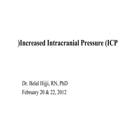Increased intracranial pressure | PPT