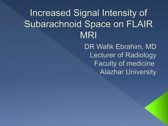 Week 5. Basics and clinical uses of MR spectroscopy. | PDF