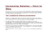 Increasing Salaries | PDF