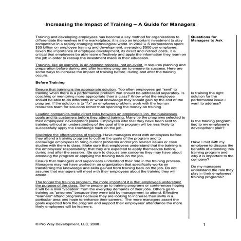 Implementing Training Programs | PPTX