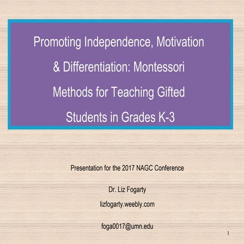 Promoting Independence, Motivation, and Differentiation | PPT