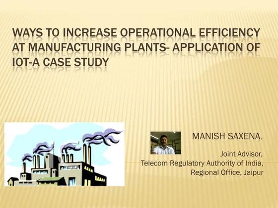Achieving Sustainable Manufacturing with IoT Technology | PPT