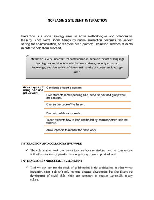 Classroom interaction | PPT