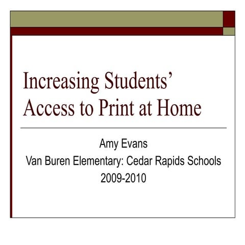 Increasing students’ access to print at home | PPT