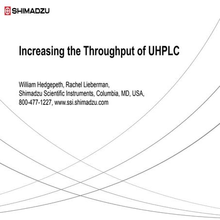 Increasing the Throughput of UHPLC | PPT