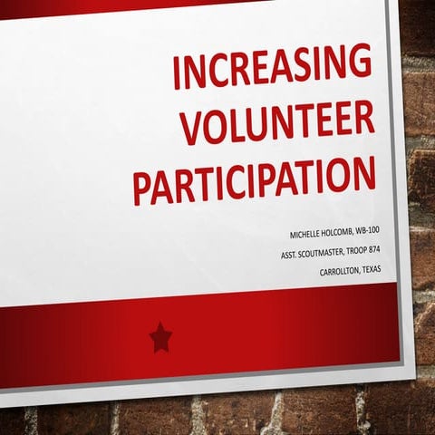 Increasing Volunteer Participation | PPTX